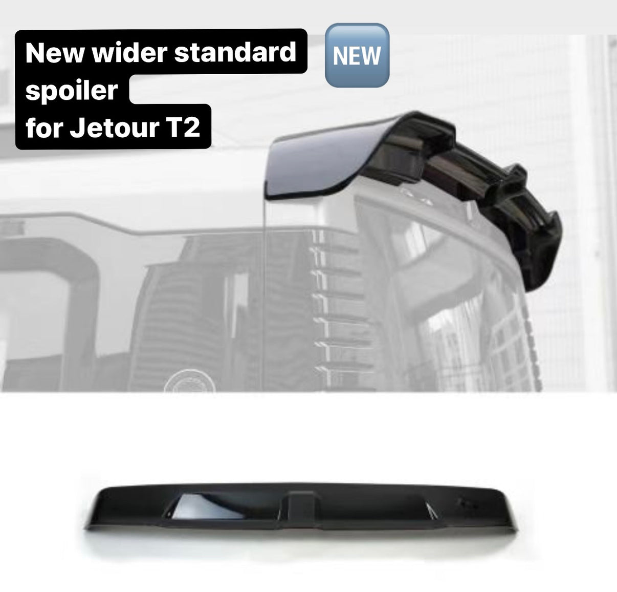 New Wider standard style tail spoiler for Jetour T2 – Trendride